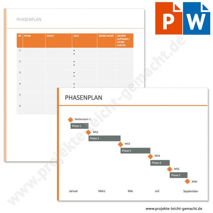 Vorlage Phasenplan - Projekte leicht gemacht