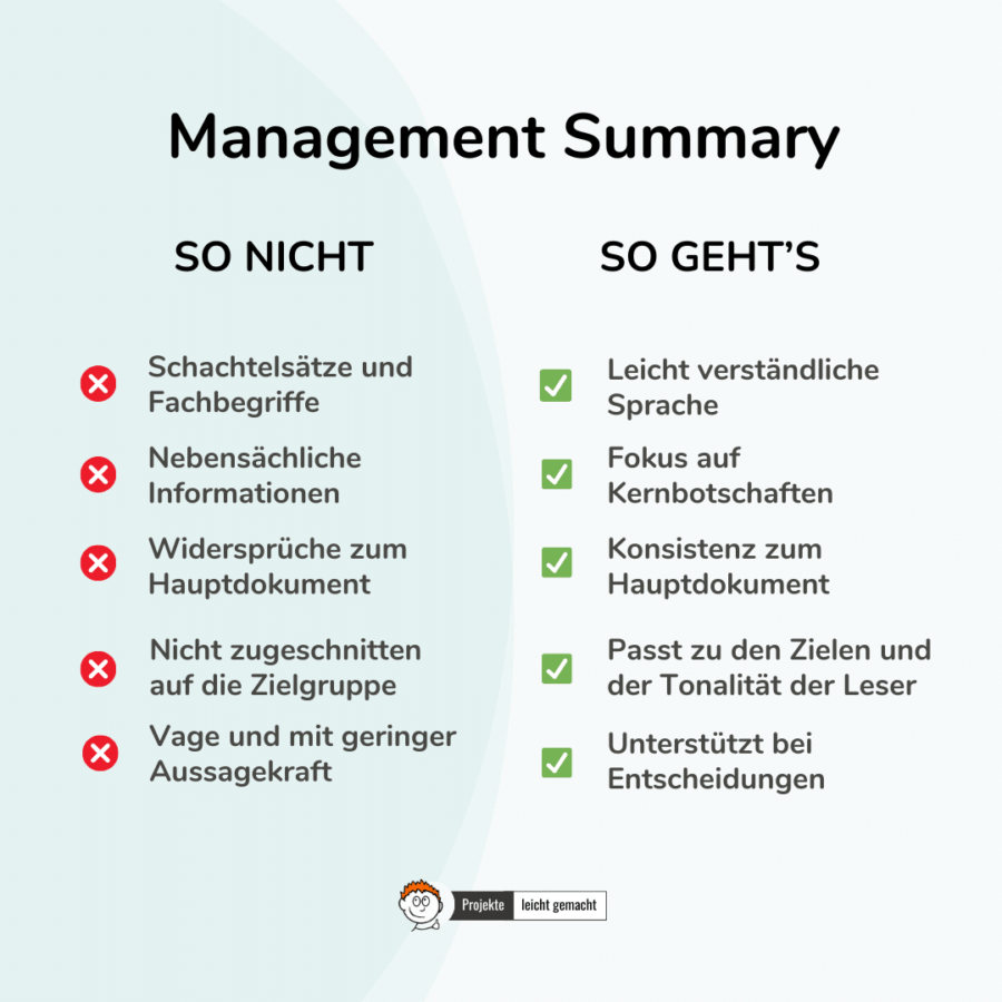 Management Summary schreiben: Gliederung und Beispiel